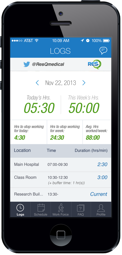 LogScreen - ResQ Medical