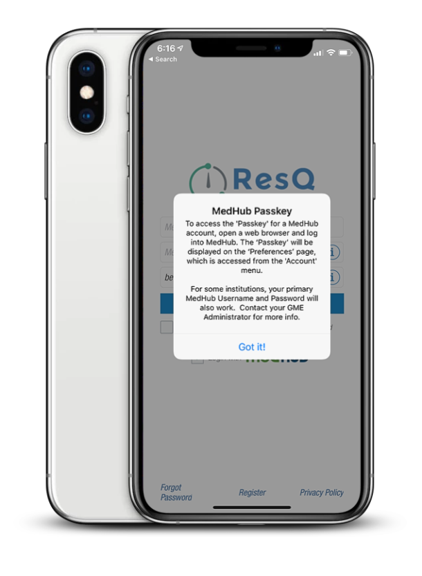 Login with MedHub Credentials - ResQ Medical